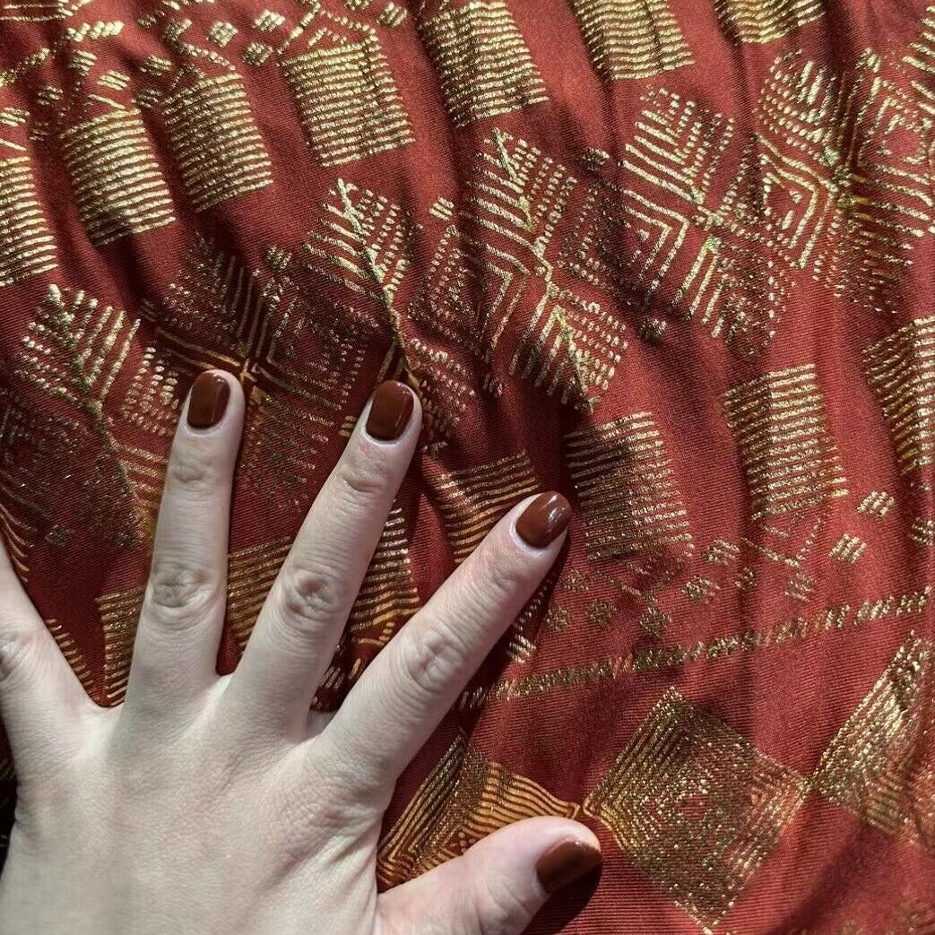 The Elastic Rayon Cotton Faux Assuit Foil Print Fabric Tribal BellyDan ...